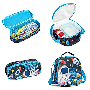 Dokin Kids Rolling Backpack School Backpack Rolling Duffle Bag with Wheels 3 IN 1 Bookbag Set for Kids Girls Boys Teenagers
