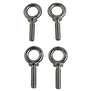 US STAINLESS 4 Pieces Stainless Steel 316 1/4" x 1" UNC Machinery Eye Bolt Marine Grade Pitch of 20