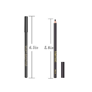 Zevni SUMEITANG Eyeliner Pencil 12 Pcs 2 in 1 Wooden Black Eye liner & Eyebrow Pencil Women Makeup Easy to Color Long lasting Waterproof