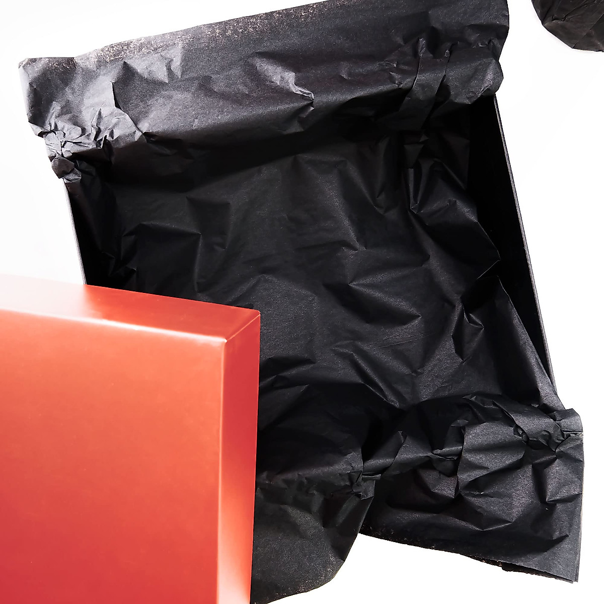 MR FIVE 50 Sheets 20" X 28" Large Size Black White Tissue Paper Bulk,Black or White Tissue Paper for Gift Bags,Black or White Tissue Paper for Crafts,Holiday,All Occasion Use (Black)