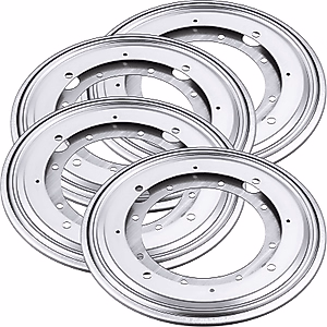 4 Pcs Lazy Susan Hardware 9 Inch Round Lazy Susan Turntable Ball Bearing Heavy Duty 5/16 Inch Thick Swivel Base Plate for Rotating Table Kitchen Storage Countertop Serving Tray Corner Shelf Book Rack