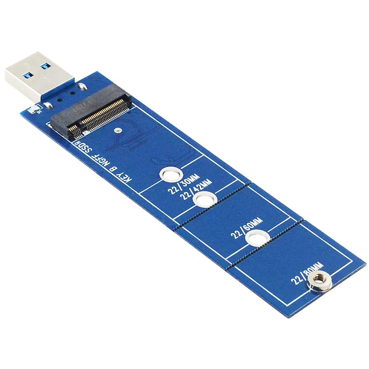 GODSHARK M.2 to USB Adapter, B Key M.2 SSD Adapter USB 3.0 (No Cable Needed), USB to 2280 M2 SSD Drive Adapter, NGFF Converter SSD Reader Card