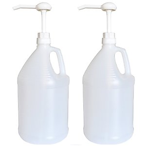 nicebottles Gallon Jug with Pump, Pack of 2