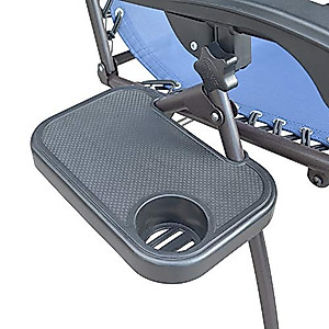 Jeco GCS18 Navy Blue Marina Zero Gravity Chair with Sunshade Pillow and Drink Tray