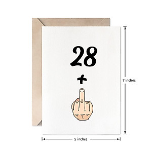 MAGJUCHE Funny 29th Birthday Card, 28+1 women Or Men Sweet 29 Years Old Birthday Gift Joke Card