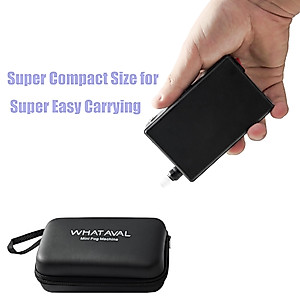 WHATAVAL Mini Fog Smoke Machine Fogger Maker Wireless Remote Control Volume Adjustable Generator Kit for Photography Cosplay Airflow Testing