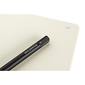 Moleskine Paper Tablet Hard Cover Smart Notebook, Plain/Blank, XL (7.5" x 9.75") Black, Compatible w/ Moleskine Pen+ Ellipse (Sold Separately) & App, Digitize & Organize, 176 Pages