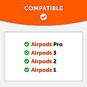 WC HookZ Combo Pack - Upgraded Over-Ear Hooks for AirPods Pro - 2 Pairs of Large & Small Size Included in Package Made by Wicked Cushions | Pitch Black & Mixed Marble