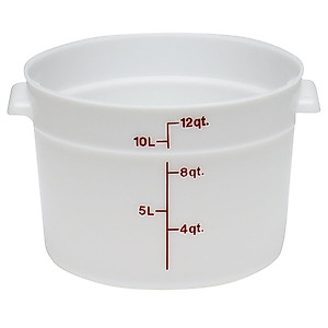 Cambro RFS12148 White Poly Round 12 Qt Container