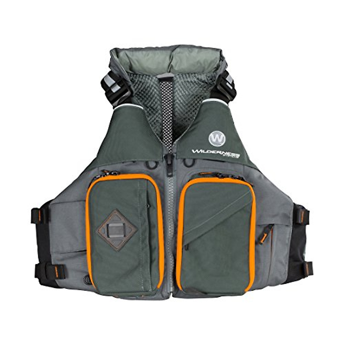 Wilderness Systems Fisher Kayaking Life Jacket | Easy Access Zippered Pockets Zippered Pockets | USCG Approved PFD - UL Type 5 Paddle Sports Life Vest | Large/X-Large, Gray (8070135)