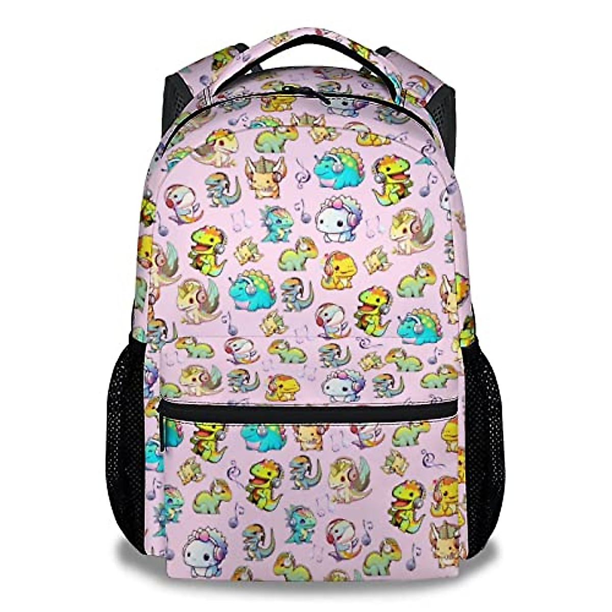 NICEFORNICE Dinosaur Backpacks Kids - 16 Inch Cute Backpack for School - Pink Lightweight Bookbag for Kids