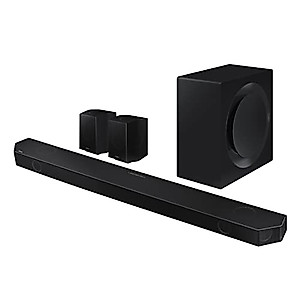 SAMSUNG HW-Q990B/ZA 11.1.4ch Soundbar w/ Wireless Dolby Atmos / DTS:X, Rear Speakers, Q Symphony, SpaceFit Sound+, Airplay 2, Adaptive Sound, Game Pro Mode, Alexa Built-In, 2022