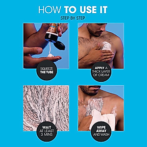 Nad's Soothing Men's Depilatory Cream for Unwanted Coarse Body Hair Removal, 6.8 Oz