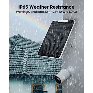 Solar Panel Charger Compatible with Google Nest Camera Outdoor & Indoor (Battery Version), 5W Solar Power for Google Nest Cam, IP65 Weatherproof, w/Secure Wall Mount & Screwdriver, 13ft Cable, 4 Pack