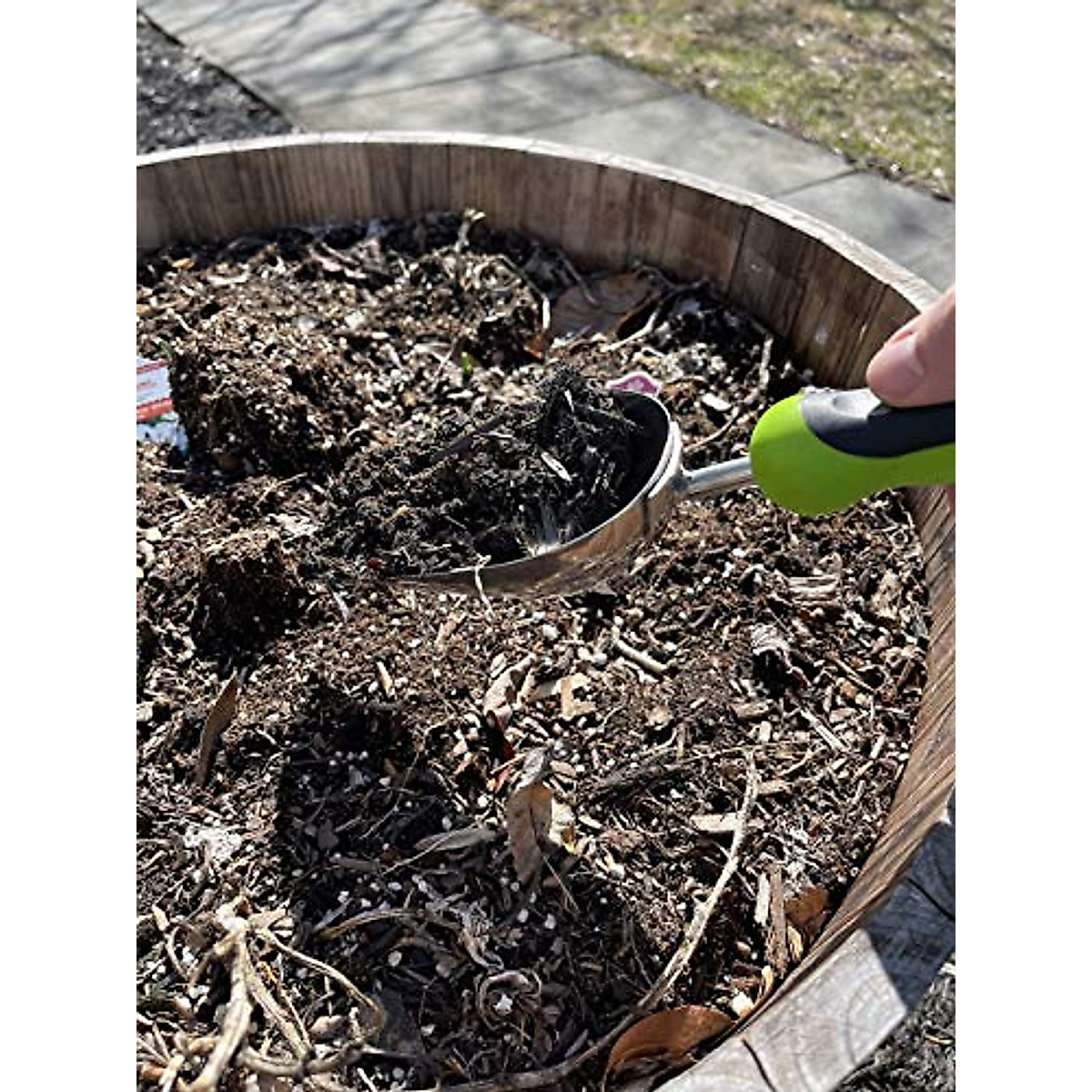 Garden Guru Super Strong Garden Scoop Trowel Shovel Transplanter - Stainless Steel - Rust Resistant - Ergonomic Grip - Perfect Hand Shovel for Gardening Transplanting and Digging