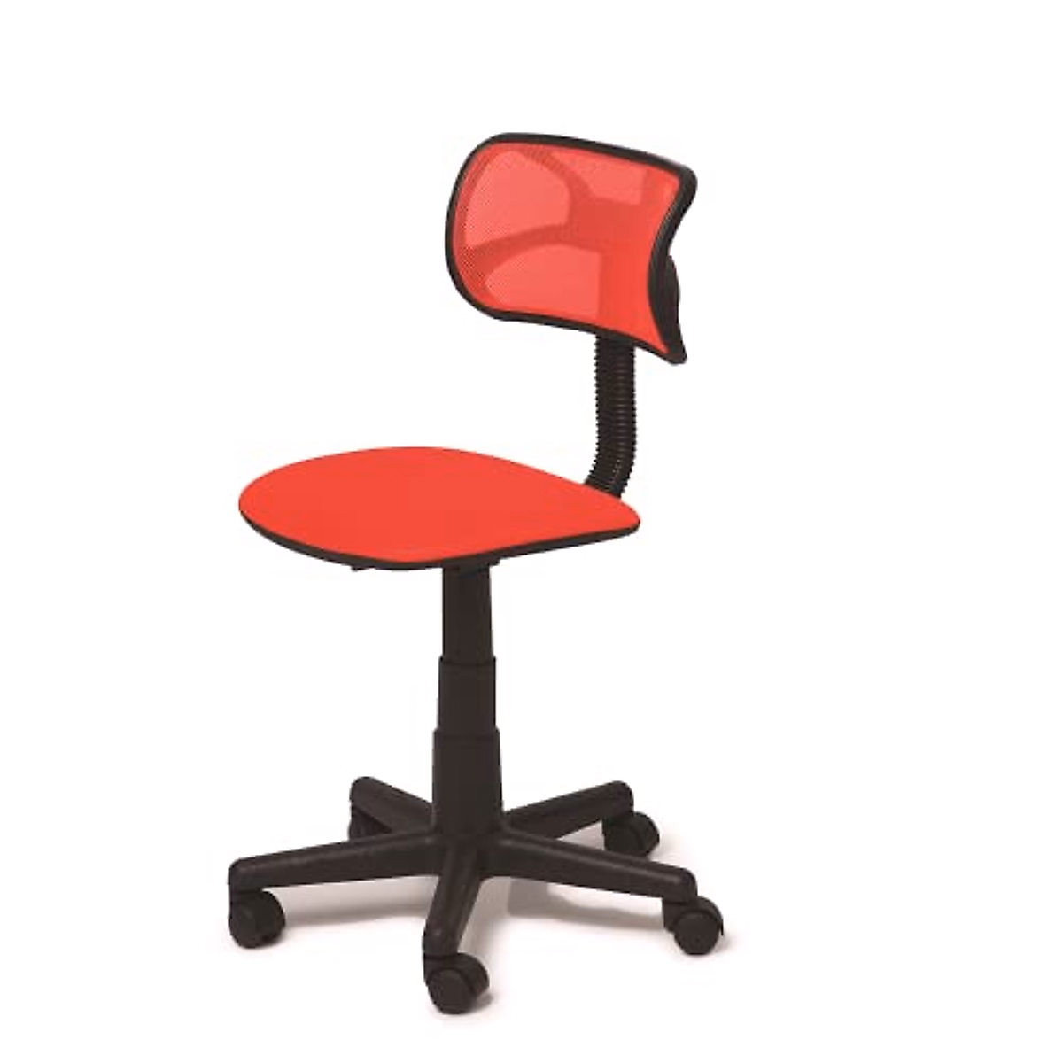 Urban Shop Swivel Mesh Desk Chair, Red 21D x 21W x 33H in