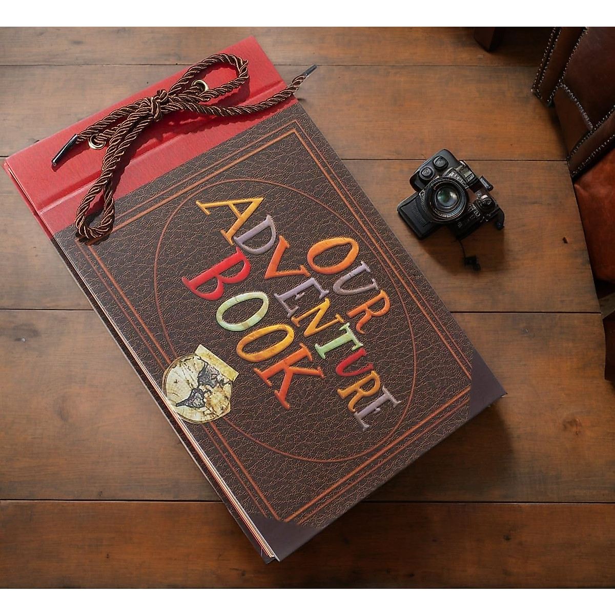Scrapbook Photo Album,Our Adventure Book Scrapbook, Embossed Words Hard Cover Movie Up Travel Scrapbook for Anniversary, Wedding, Travelling, Baby Shower, etc (Adventure Book)