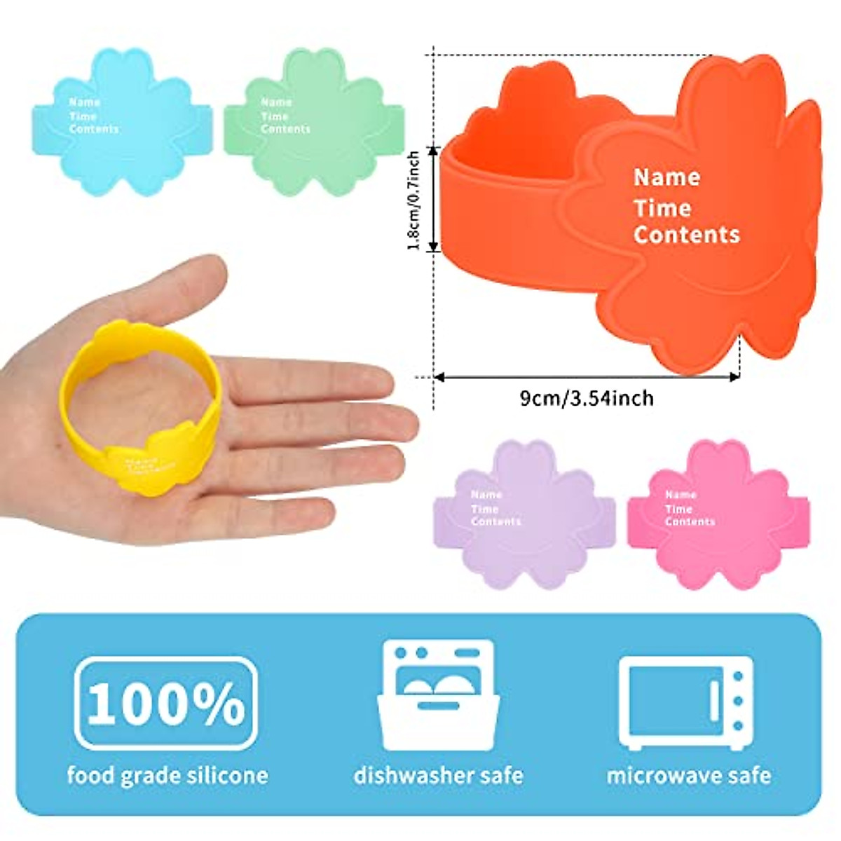 Baby Bottle Labels for Daycare,Original Flower Design for Write and Reuse Baby Bottle Labels 6 Packs use to fit for Dr.Brown 4 Ounce and All Other Bottles