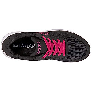 Kappa Unisex Low-Top Sneakers, Black Black Pink 1122, 5 US Men