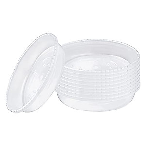 yuntop 10 Pack Clear Plastic Plant Saucer, Durable Plant Trays Flower Plant Pot Saucer Plant Container Accessories for Indoors & Outdoors, Stop Messes & Stains in Your Garden (5 Inch)