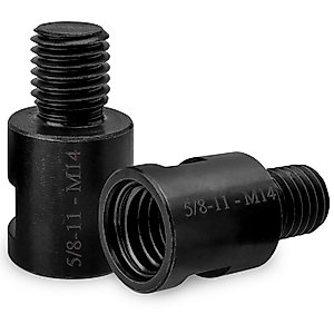 Yakamoz 2Pcs 5/8"-11 Female to M14 Male Angle Grinder Attachment 5/8"-11 to M14 Adapters Rotary Polisher M14 Thread Adaptor Converter