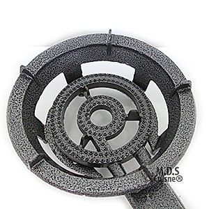 M.D.S Cuisine Cookwares Propane Single Big Large Gas Burner Portable Stove Camping BBQ with Hose & Regulator