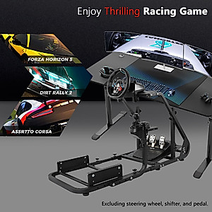 Hottoby Racing Simulator Cockpit Mountable Monitor Stand Adjustable Fits for Logitech/Thrustmaster/Fanatec G920 G923 G29 T80 T150