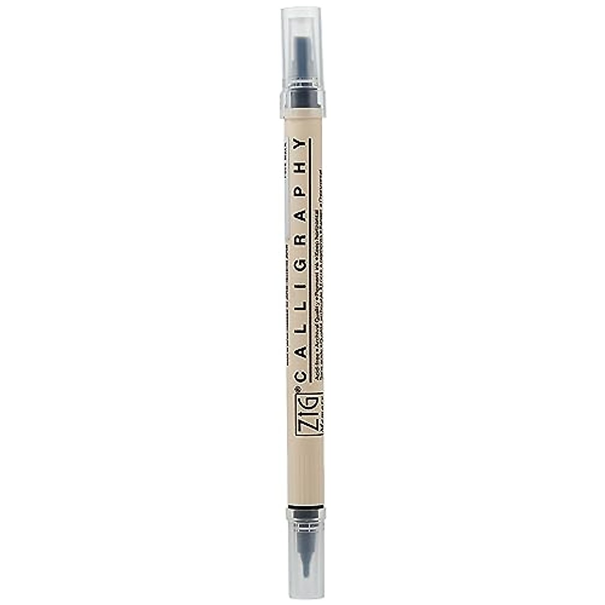 Zig Memory System Calligraphy Dual Tip Marker, Pure Black Pack of 6 (MS3400-010)