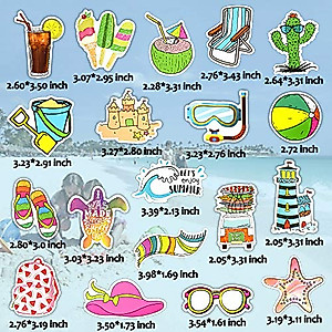 Summer Stickers for Water Bottles Beach Stickers for Kids Laptop Stickers for Teen Girls Waterproof Vinyl Stickers Packs 50Pcs