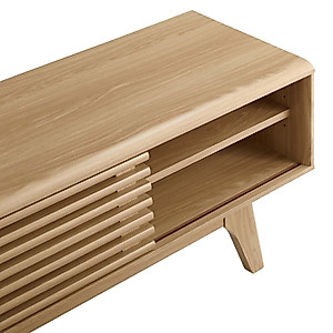 Modway Render Mid-Century Modern Low Profile 48 Inch TV Stand in Oak, 48"