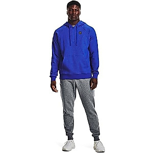 Under Armour Mens Rival Fleece 1/2 Zip Hoodie, (486) Versa Blue Light Heather / / Onyx White, XX-Large