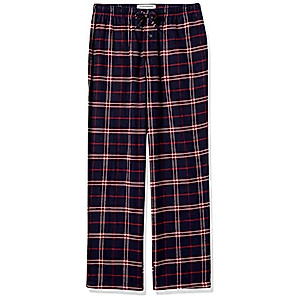 Amazon Essentials Men's Flannel Pajama Pant (Available in Big & Tall), Navy/Red, Plaid, Large