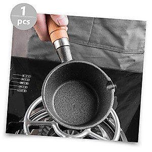 SHOWERORO Mini Hot Oil Pan Butter Warmer Pot Baking Heating Holder Lead Melting Pot Milk Pan Pasta Pot Milk Saucepan Cast Iron Pot Omelette Pan Frying Pan Small Tools Baby Wooden With Cover