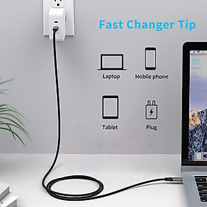 Buliter 2Pack(3FT+6FT, Black) USB A to Type C Cable, Type-C 3A Fast Charge QC3.0 Durable Nylon Braided Charger Cable Compatible with Samsung Galaxy S22 S21 S20 LG iPad