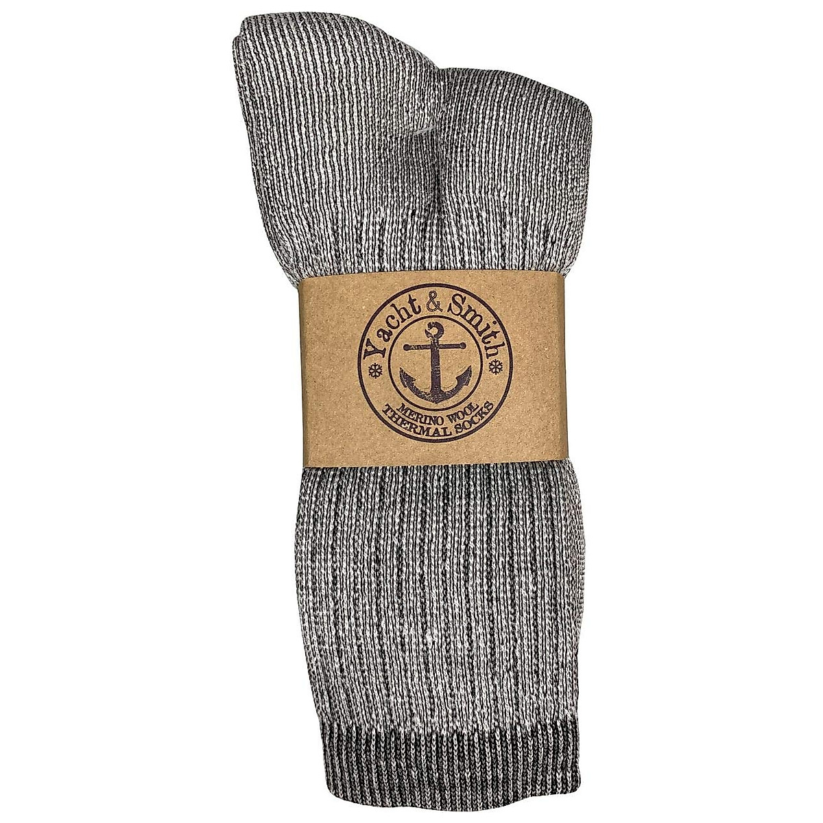 Yacht & Smith 4 Pairs Merino Wool Socks for Men & Women, Thermal, Warm Sock Hiking Winter, Bulk Pack