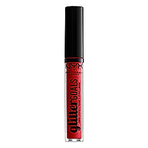 NYX PROFESSIONAL MAKEUP Glitter Goals Liquid Lipstick - Cherry Quartz, Red With Magenta Glitter