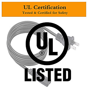 TV Power Cable Cord for Samsung 24" 32" 40" 43" 48" 49" 50" 55" 60" 65" 75" Inch LCD HD Smart 4K Curved TV UN55RU8000FXZA UN65RU7100FXZA UN43NU6900FXZA 6FT Replacement TV Power Charging Cord