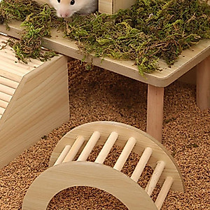 Ipetboom Hamster Toy Bridge Rat Ladders Hamster Ladder Hamster Toys Hamster Bridge Hamster Cage Ladder Chinchilla Climbing Toy Chinchilla Bridge Toy Chinchilla Training Ladder Hamster Stuff