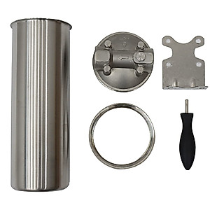 INTBUYING Heavy Duty Water Filter Shell Housing Whole House Water Purification of 304 Stainless Steel-10inch Filter 3/4inch NPT Inlet and Outlet with Bracket and Wrench Pin