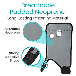 Vive Wrist Brace - Carpal Tunnel Hand Compression Support Wrap for Men, Women, Tendinitis, Bowling, Sports Injuries Pain Relief - Removable Splint - Universal Ergonomic Fit (Black, Left)