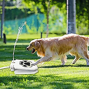 MATOP Dog Water Fountain Pet Waterer - Upgraded Outdoor Step-On Dog Water Dispenser Automatic Dog Waterer with 40" Hose for Dog Drinking Clean Fresh Cold Water Dog Fountain Outdoor Dog Water Toy