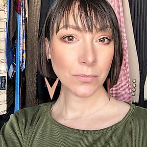 ALoveSoul Fashion Wood Earrings - Big Triangle Earrings for Women Beautiful Dangling Ladies Boho Jewelry, Hypoallergenic Statement Earrings