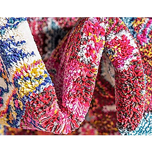 Rugs.com Fleur Collection Rug – 8' x 11' Multi Medium-Pile Rug Perfect for Living Rooms, Large Dining Rooms, Open Floorplans