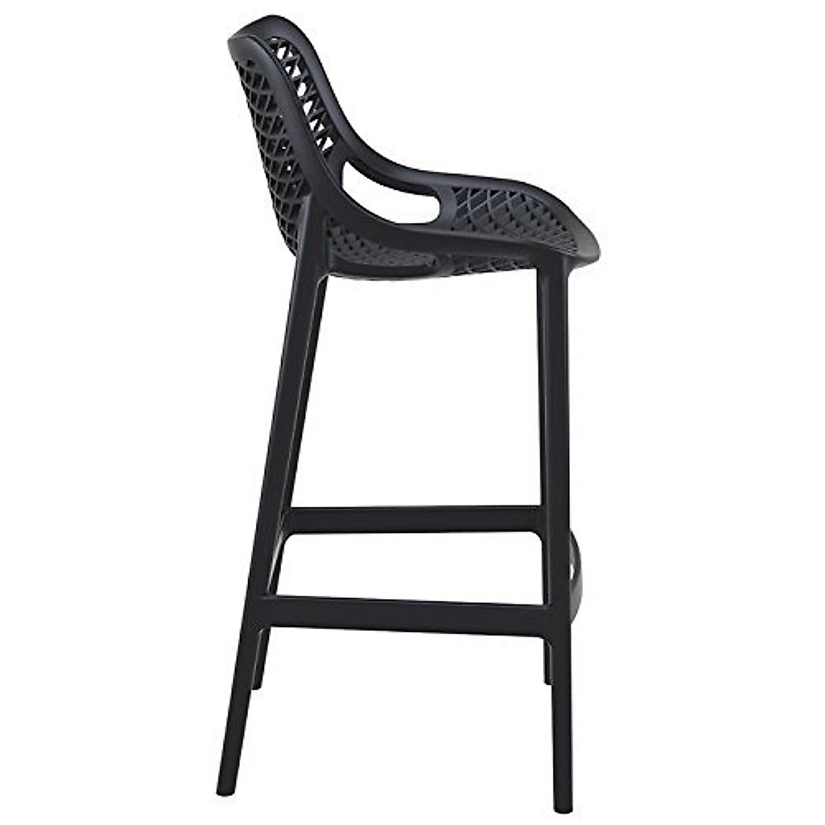 Compamia Air Patio Bar Stool in Black (Set of 2)