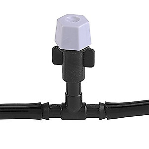 Misting Micro Irrigation Water Cooling System Watering Drip Kit Sprinkler Nozzle Hose Sprinkler Garden Patio Micro Irrigation Set(5M)