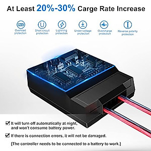 POWOXI Solar Panels Charge Controller, 8A Battery Regulator for 12V Solar Battery Charger, Solar Battery Maintainer and 12 Volt Batteries Power Kit