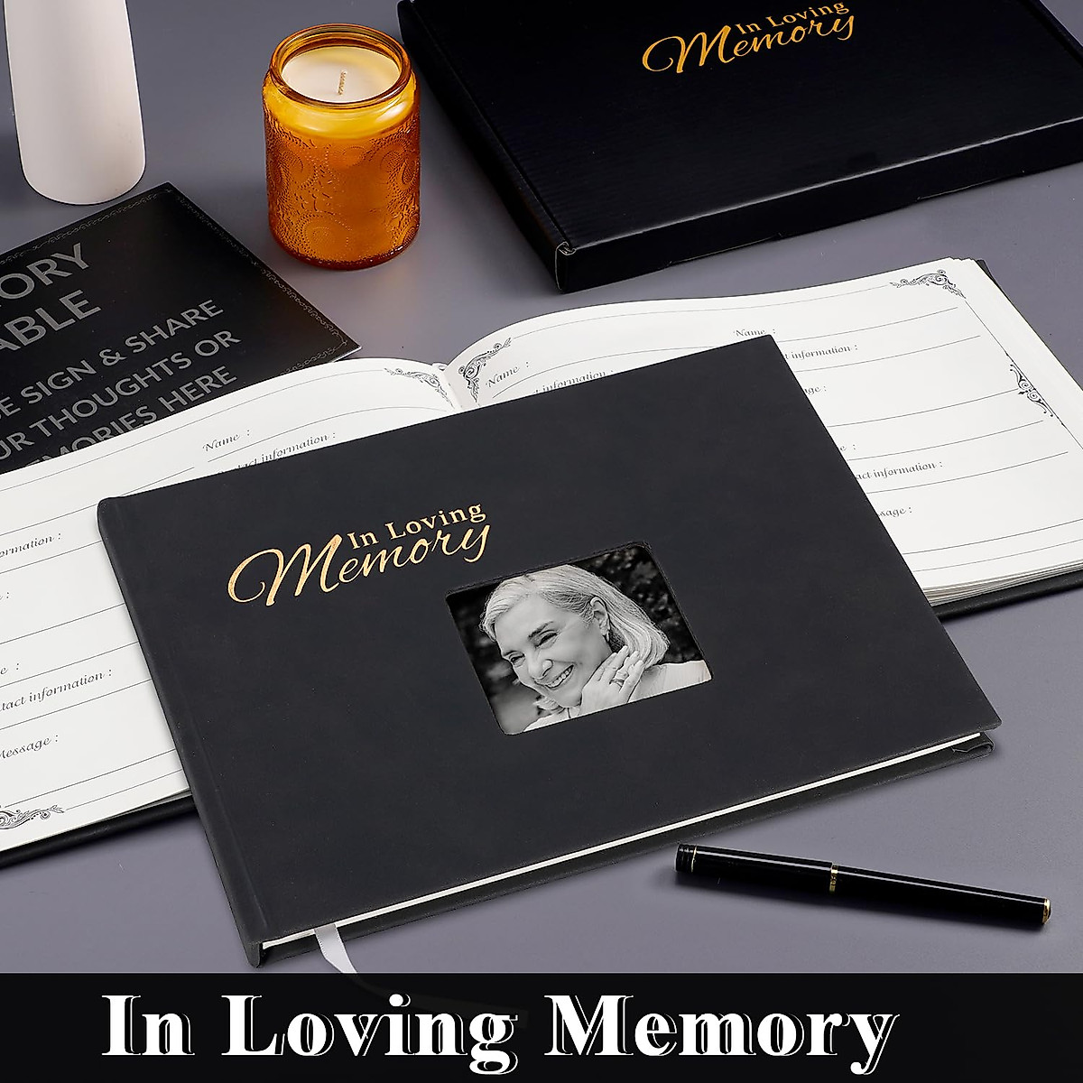 Funeral Guest Book For Memorial Service ,Funeral Sign In Book for guests,Hardcover Funeral Guest Books Celebration of Life,In Loving Memory Guest Sign In Book for Funeral,Total 88 pages for 280 Guests