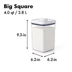 OXO Good Grips 10-Piece Airtight Food Storage POP Container Value Set, Standard Packaging,White,10 Piece