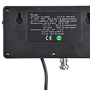 ciciglow Water Quality Monitor Tester, 5-in-1 EC CF Temperature Meter Tester with Backlight Display for Aquarium/Pool/Fish/Water Laboratory(110V US)