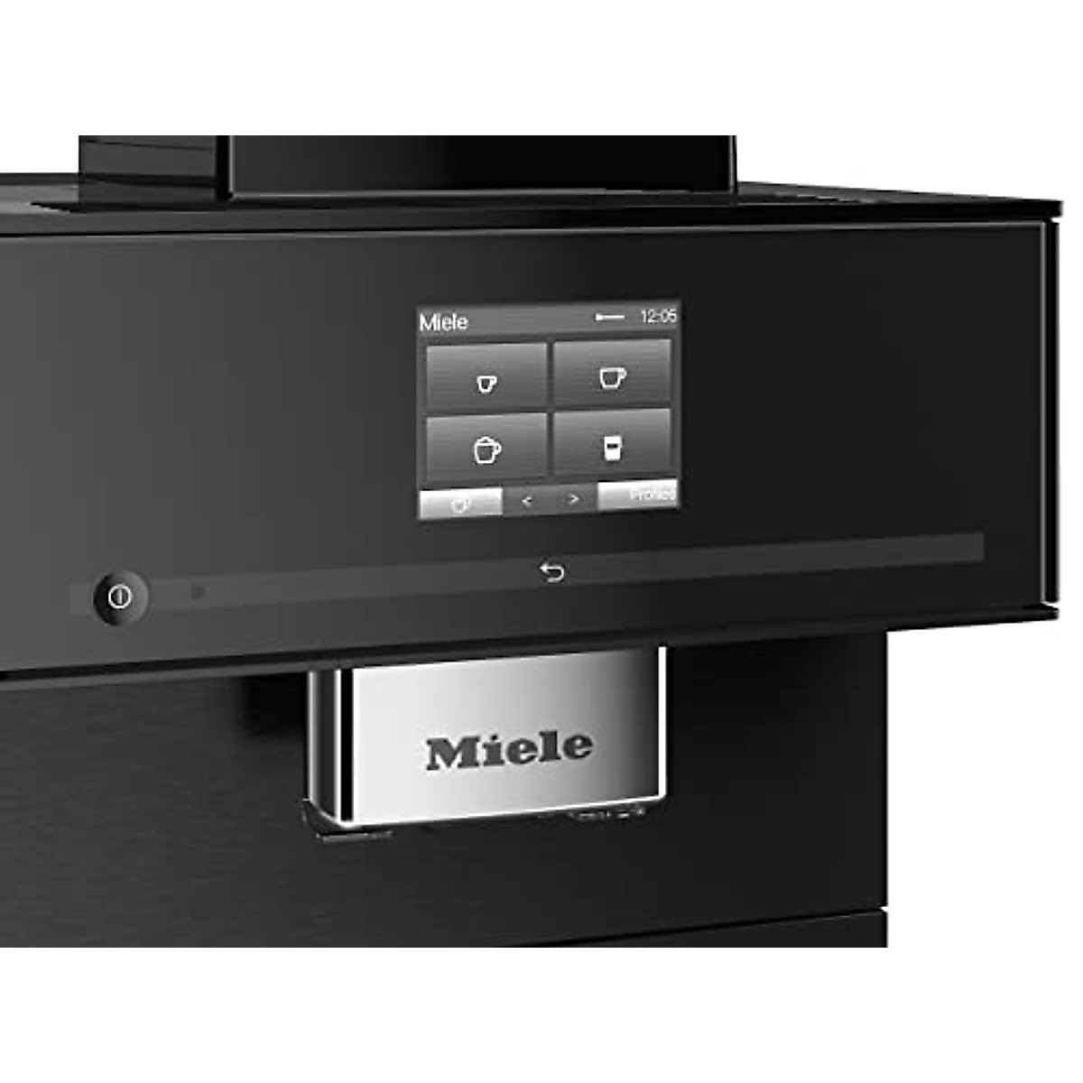 Miele NEW CM 7750 CoffeeSelect Automatic Wifi Coffee Maker & Espresso Machine Combo, 2.2 liter Obsidian Black - Grinder, Milk Frother, Cup Warmer, Glass Milk Container, Select From Multiple Beans